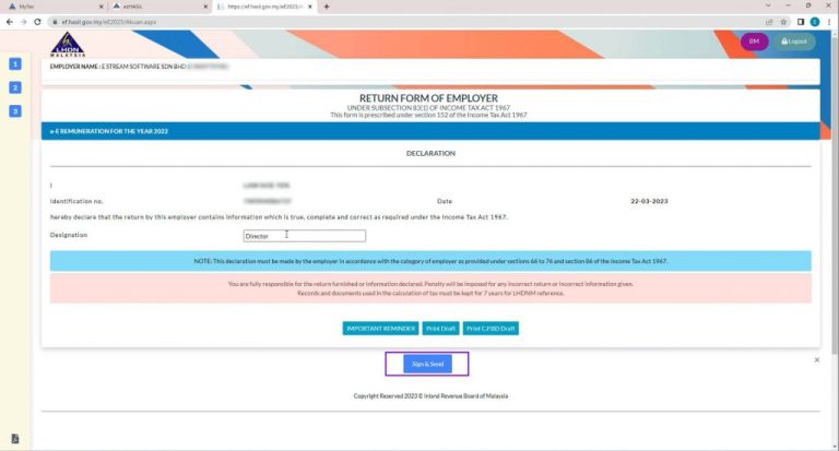 Steps To Submit Borang E Cp8d Aip Technology